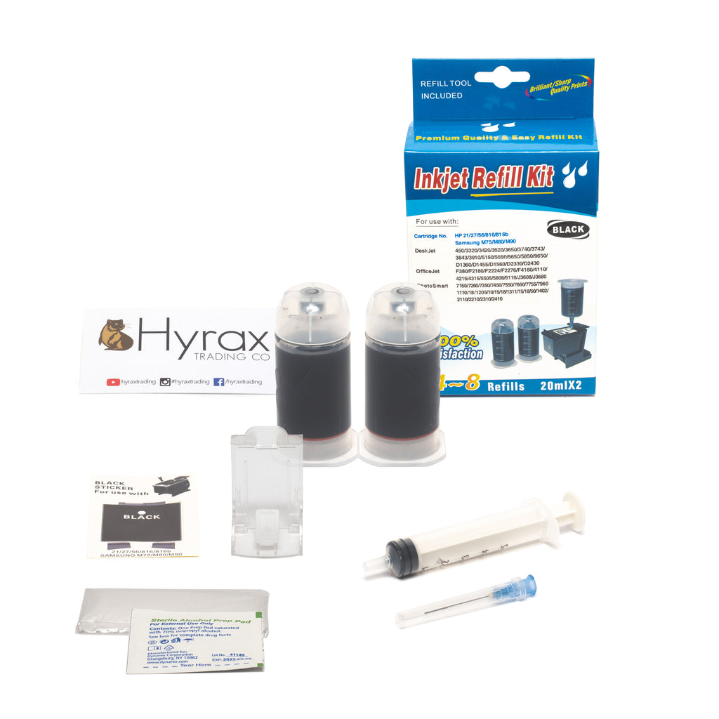 Refillable Ink Cartridges Hp Hyrax Trading Premium Combo Ink Refill Kit ...